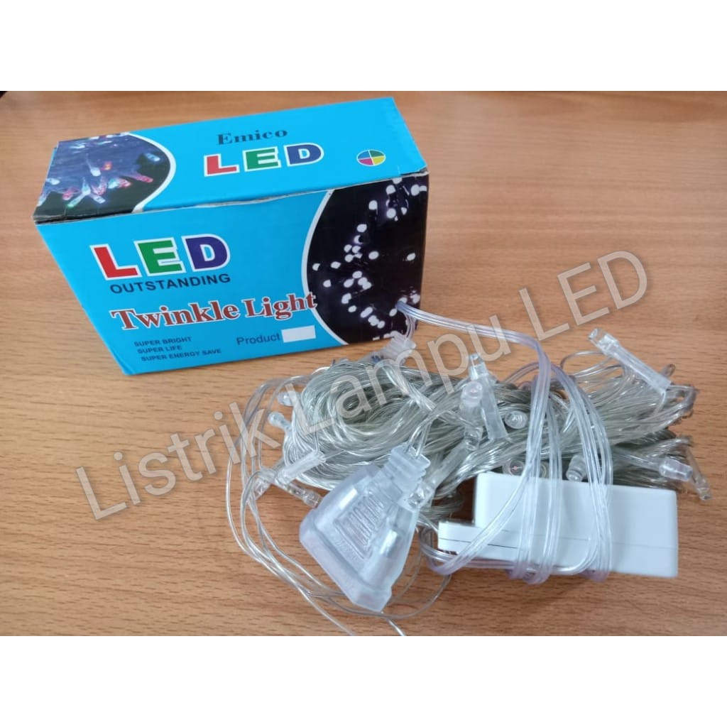 Jual Emico Lampu Natal 100L Warna - Warni + Kontra Steker ( Dus Biru ...
