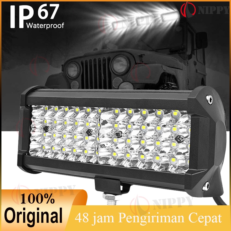 Jual Nippy Lampu depan mobil LED tiga kayu empat baris 24 manik-manik ...