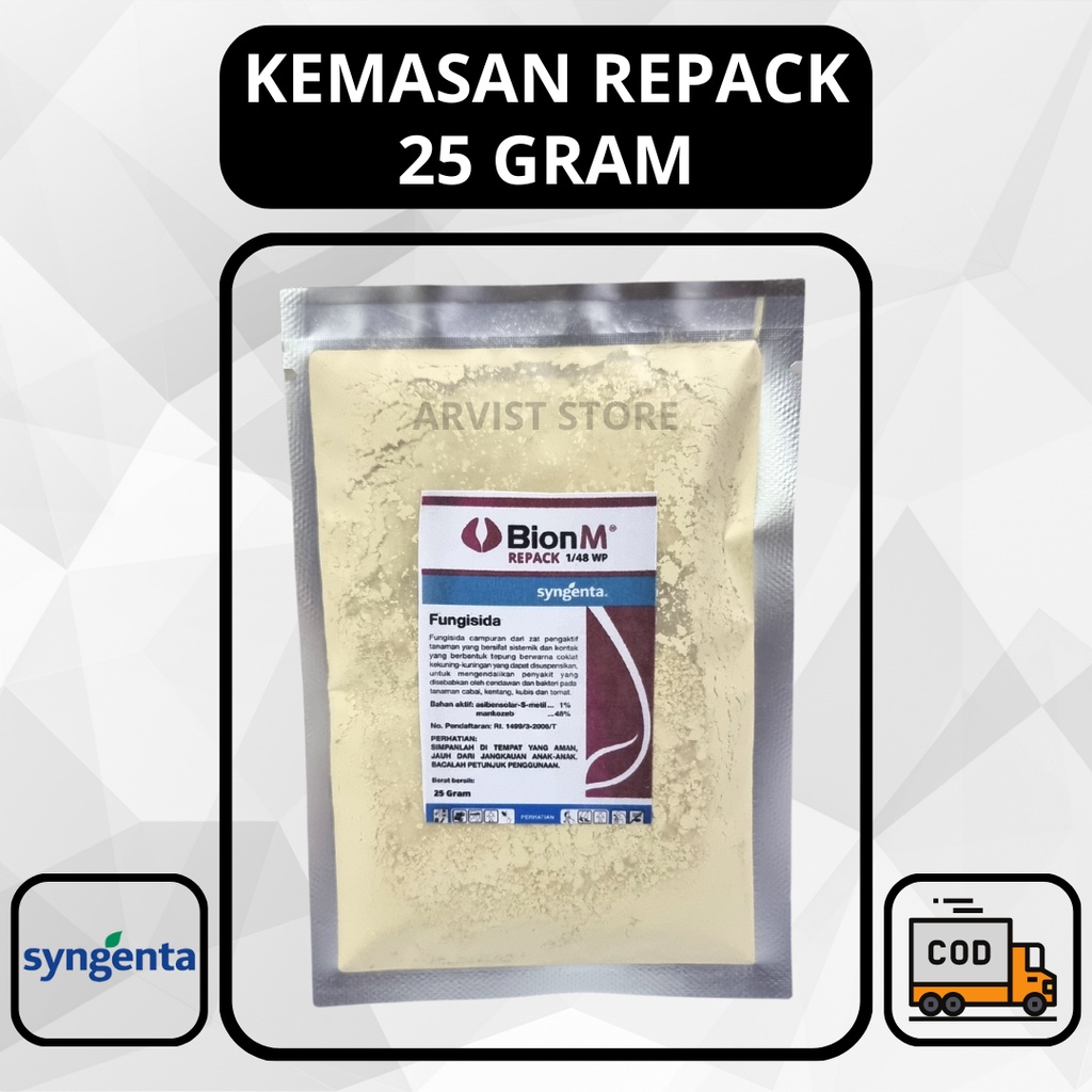 Jual Fungisida BION-M 1/48 WP Repack 25 Gram Syngenta Mancozeb 48% ...
