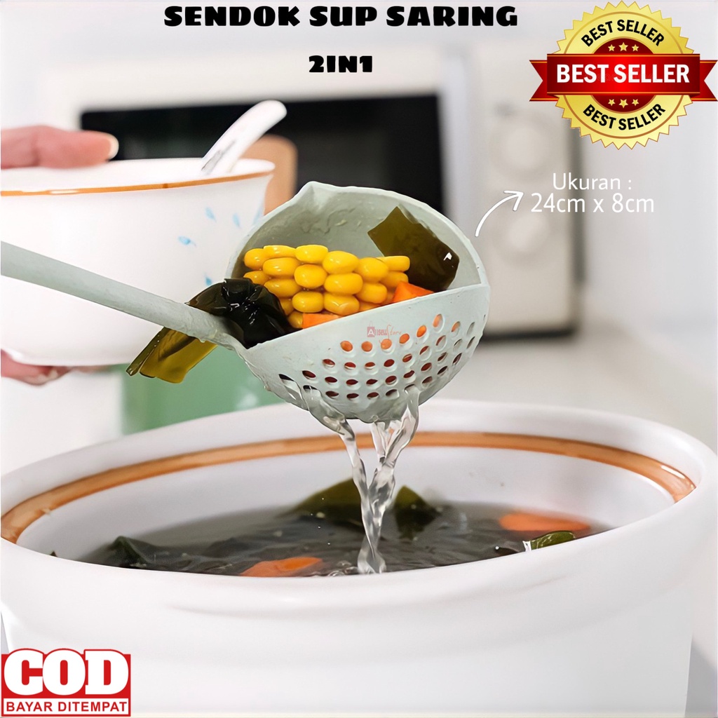 Jual ( BISA COD ) PROMO SENDOK SUP KUAH SARING 2 IN 1 / CENTONG SUP ...