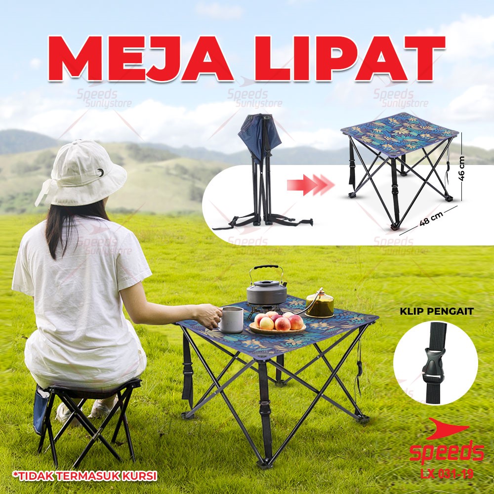 Jual SPEEDS Meja Lipat Almunium Outdoor Indoor Camping Portable Folding ...