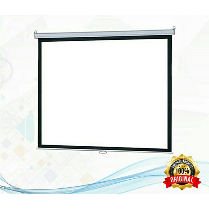 Jual layar proyektor, wall projector, screen projection 70 inch ...