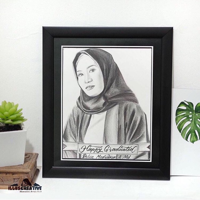 Jual Sketsa Manual Single Photo + Frame 10R | Shopee Indonesia