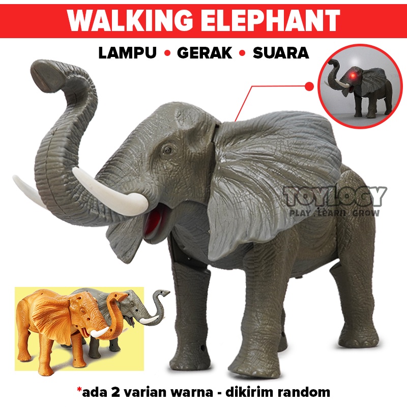 Jual Mainan Anak Gajah Berjalan Gerak Suara Walking Elephant Robot ...