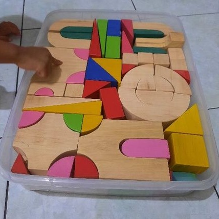 Jual BLOK KAYU BESAR MAINAN ANAK KAYU | Shopee Indonesia