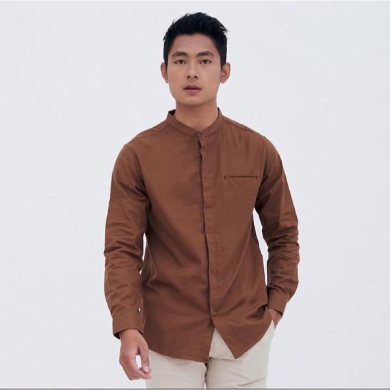 Jual (KEMKO) Kemeja Koko M231 Lengan Panjang | Shopee Indonesia