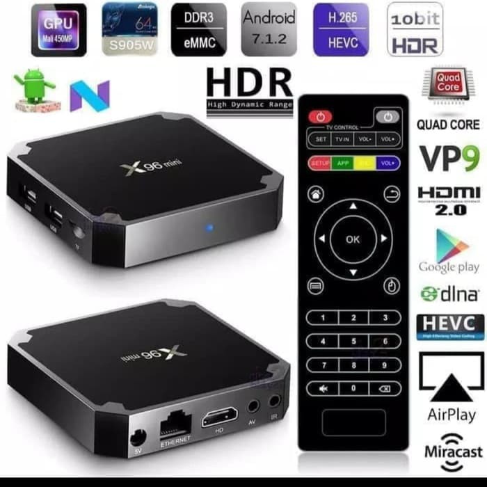 Jual New Android 7.1 Android Tv Box X96 mini RAM 2G ROM 16G Full Load Kodi MURAH | Shopee Indonesia