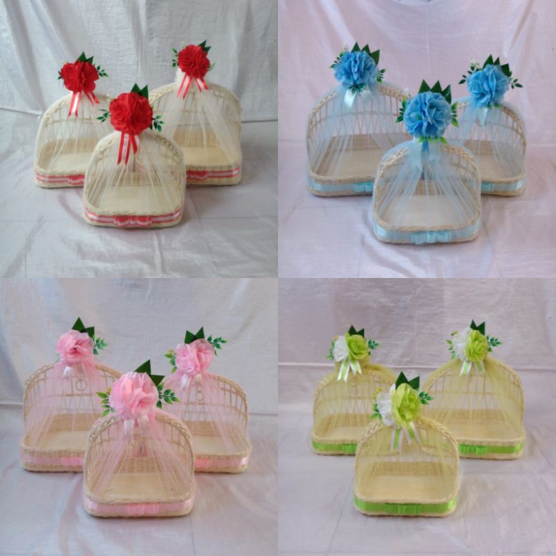 Jual Keranjang rotan + tile + bunga | Shopee Indonesia