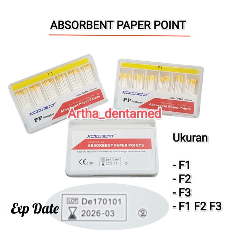 Jual PAPER POINT PROTAPER ABSORBENT F1 / F2 / F3 & F1-F3 | Shopee Indonesia