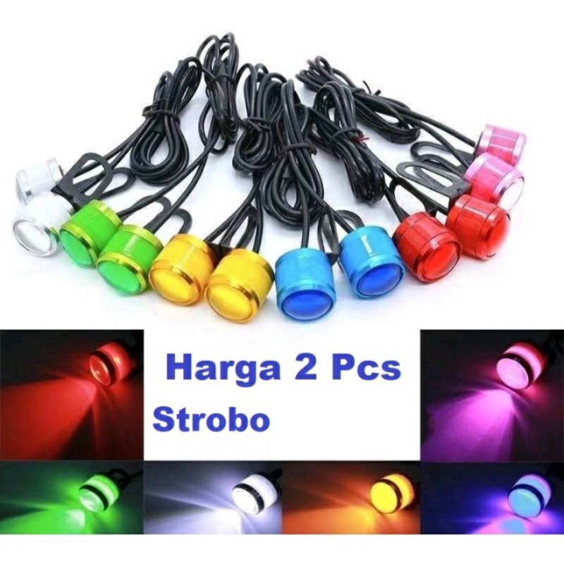 Jual MATA ELANG STROBO EAGLE EYE FLASH STROBO KEDIP 3 LED DENGAN BRACKET | Shopee Indonesia
