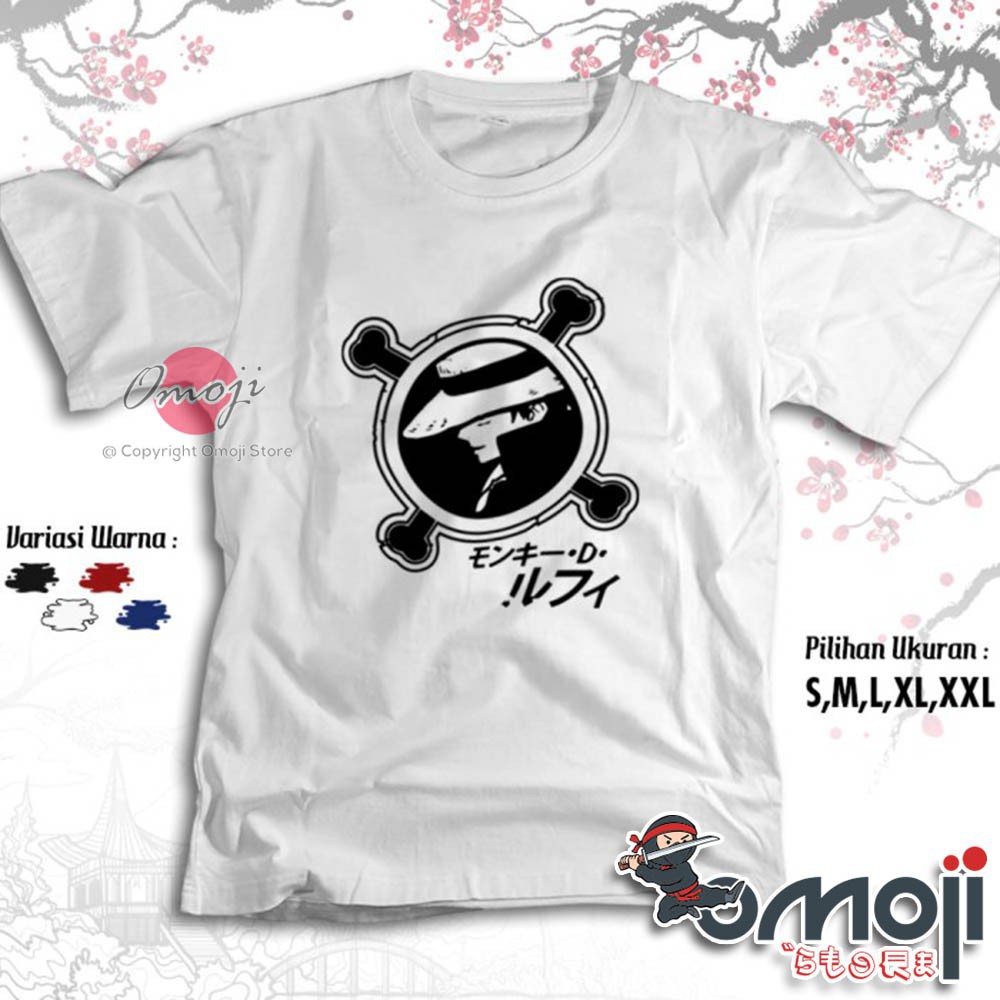 Jual Kaos Anime One Piece Luffy Serious Straw Hat Premium Manga Japan ...