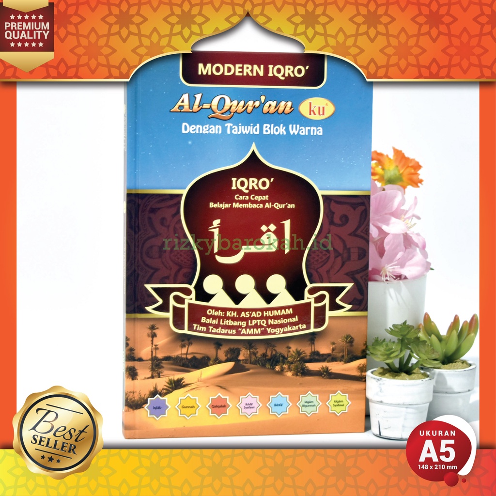 Jual (15x24) Al Quran Ku Tajwid Blok Warna Modern IQRO 1 s/d 6 Hard ...