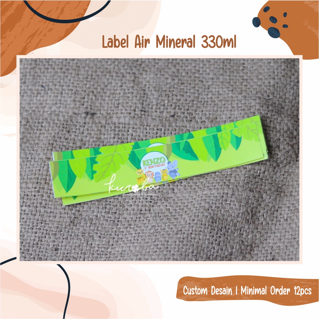 Jual Label Stiker Air Mineral 330ml Custom | Shopee Indonesia