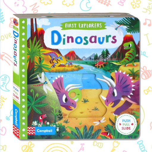 Jual First Explorers Dinosaurs - Push Pull Slide Board Book | Shopee ...