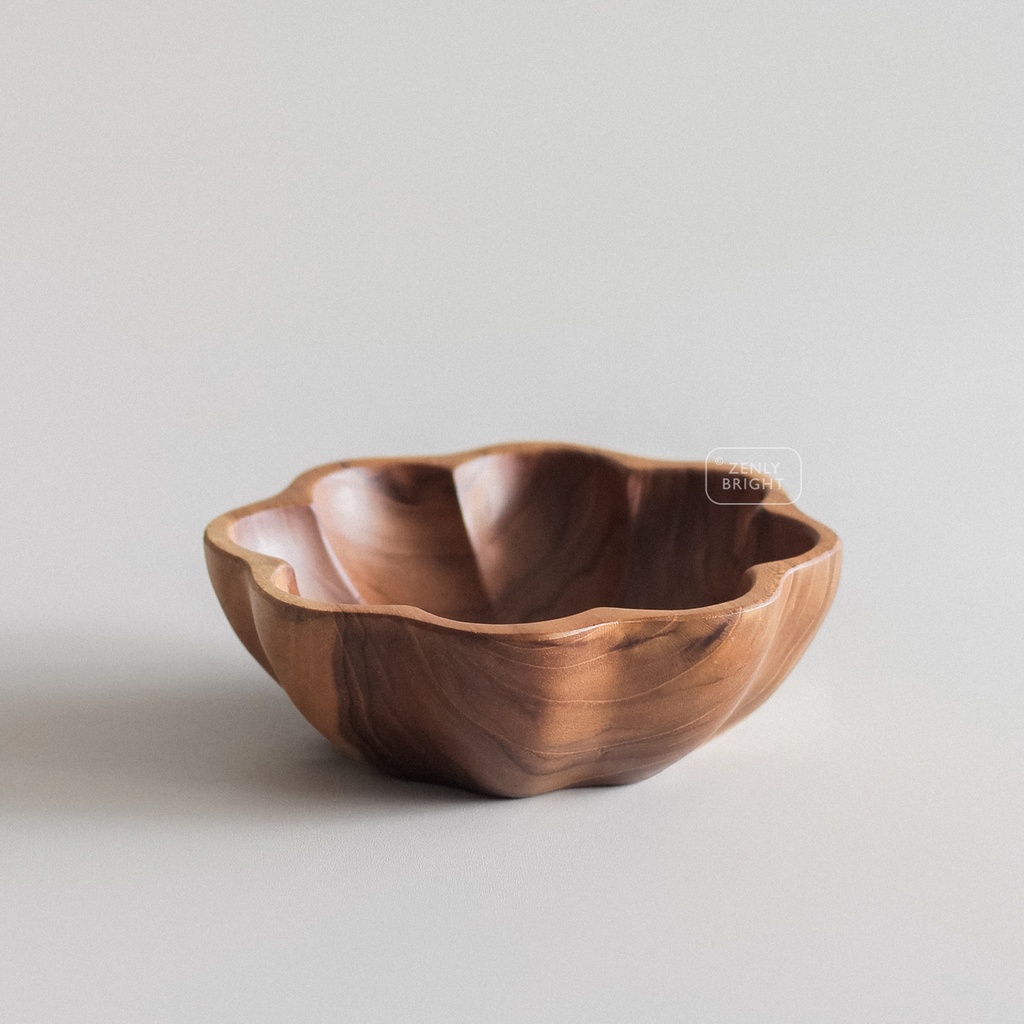 Jual Mangkuk Kayu Jati Motif Bunga | Mangkuk Mawar | Mangkuk Unik ...