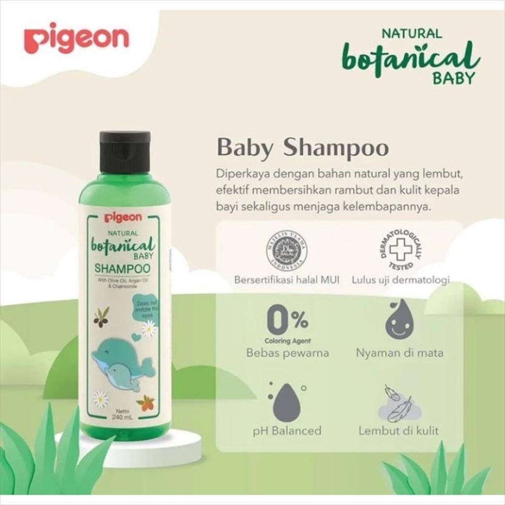 Jual Pigeon Natural Botanical Baby Shampoo 240ml | Shopee Indonesia
