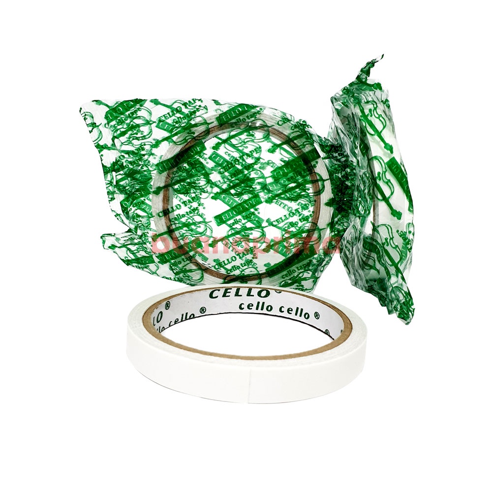 Jual Double Tape Cello 12 mm x 8 Meter Perekat 2 Sisi Double Side Tape ...