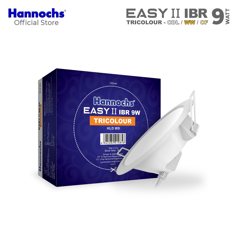 Jual Hannochs Lampu Downlight LED EASY II 9W IBR Tricolour INBOW ...