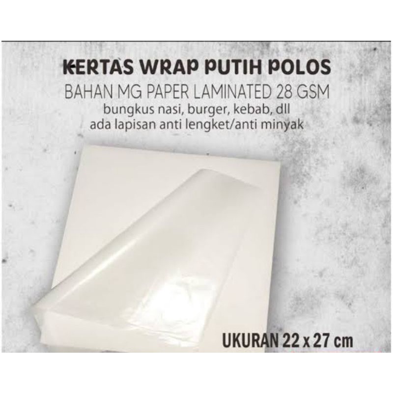 Jual Kertas Burger-Kertas Nasi KFC/Paper Rice/Kertas Nasi Murah/Alas ...