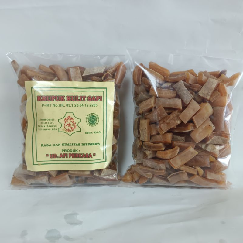 Jual krecek Rambak kotak kapsul krupuk kulit sapi (500gr) | Shopee ...