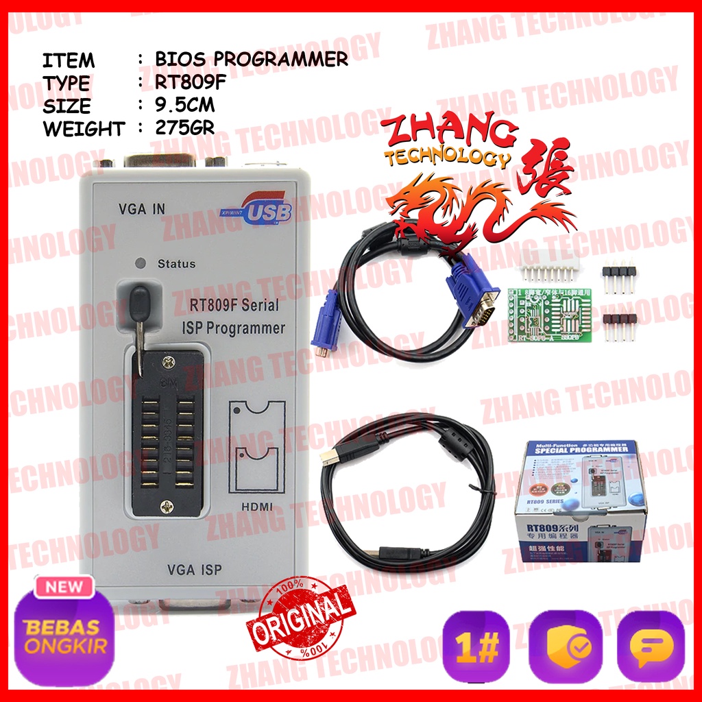 Jual [ ZHANG TECHNOLOGY ] ORIGINAL!!! RT809F RT809 BIOS PROGRAMMER ...