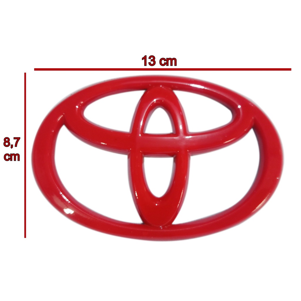 Jual Emblem Logo Mobil Toyota Merah Exclusive berbagai ukuran | Shopee ...