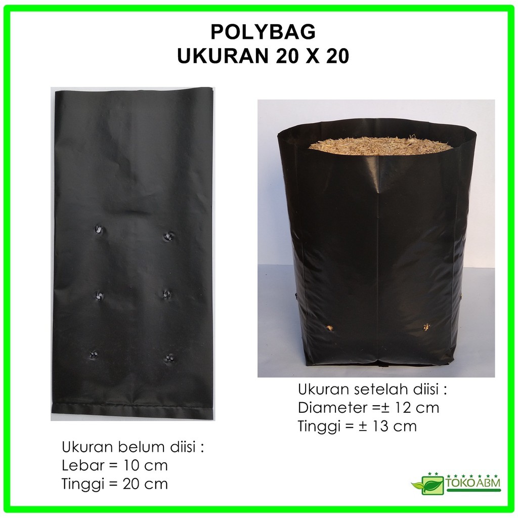 Jual Polybag ukuran 20 x 20 cm Eceran Isi 25 lembar | Shopee Indonesia
