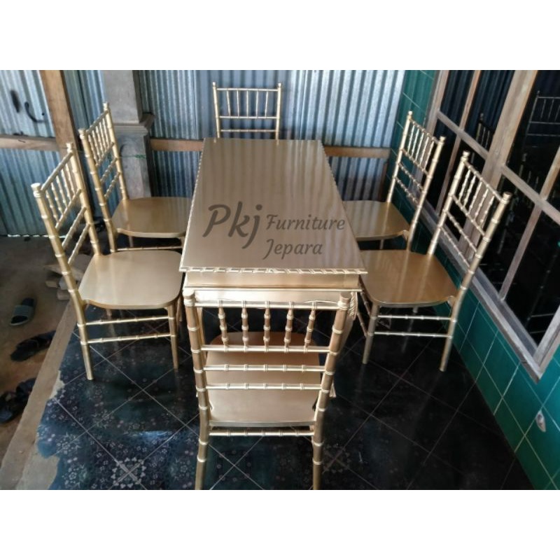 Jual meja akad nikah set kursi tifani / kursi tifani set meja | Shopee ...