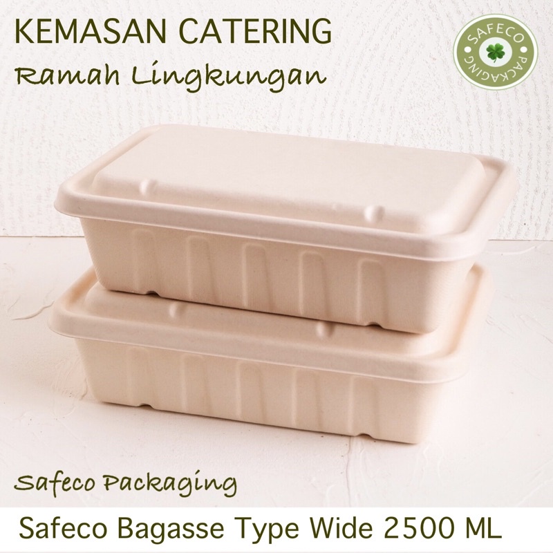 Jual Balgasse Safeco Wide Container 2500 ML Paper Lunch Box Paper Kotak ...