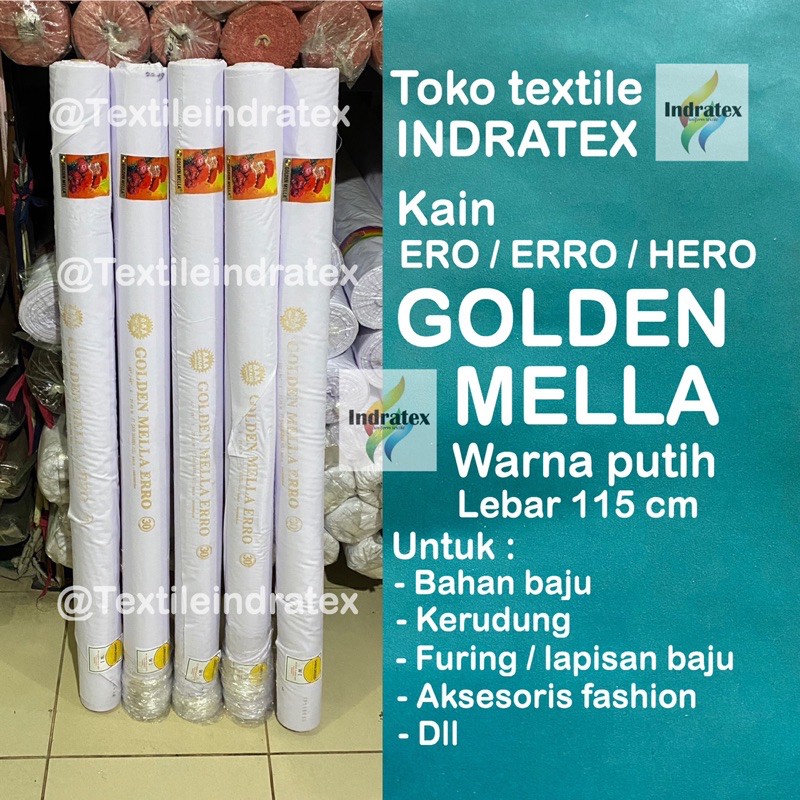 Jual ( per 1 roll ) kain furing ero erro hero GOLDEN MELLA PUTIH ...