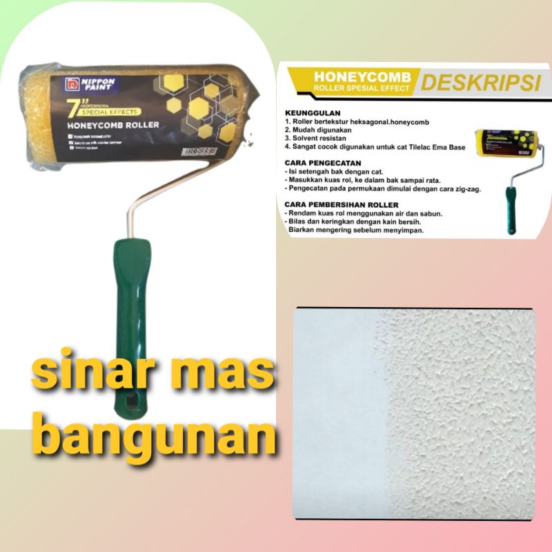 Jual Kuas rol tekstur special effect,honeycomb roller 7 inch nippon ...
