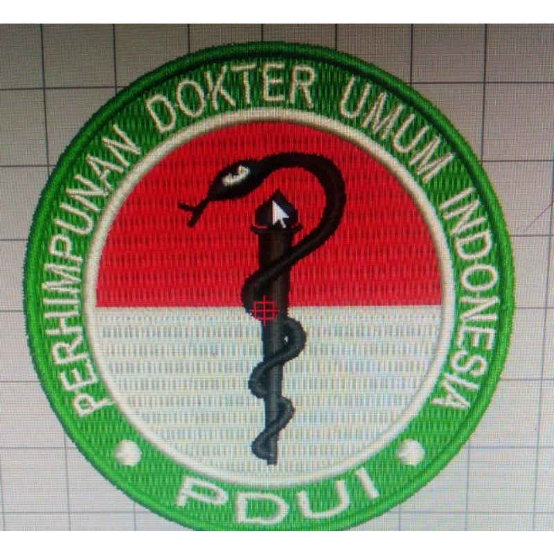Jual logo Pdui logo bordir Pdui logo persatuan dokter umum Indonesia ...