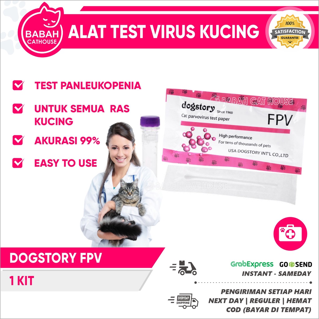 Jual DOGSTORY FPV Alat Tes Virus Kucing Feline Panleukopenia Test Sakit ...