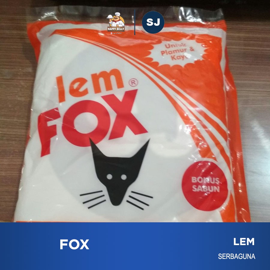 Jual Lem Putih PVAc merk FOX 400gr kemasan orange / LEM PVAC NIPPON ...
