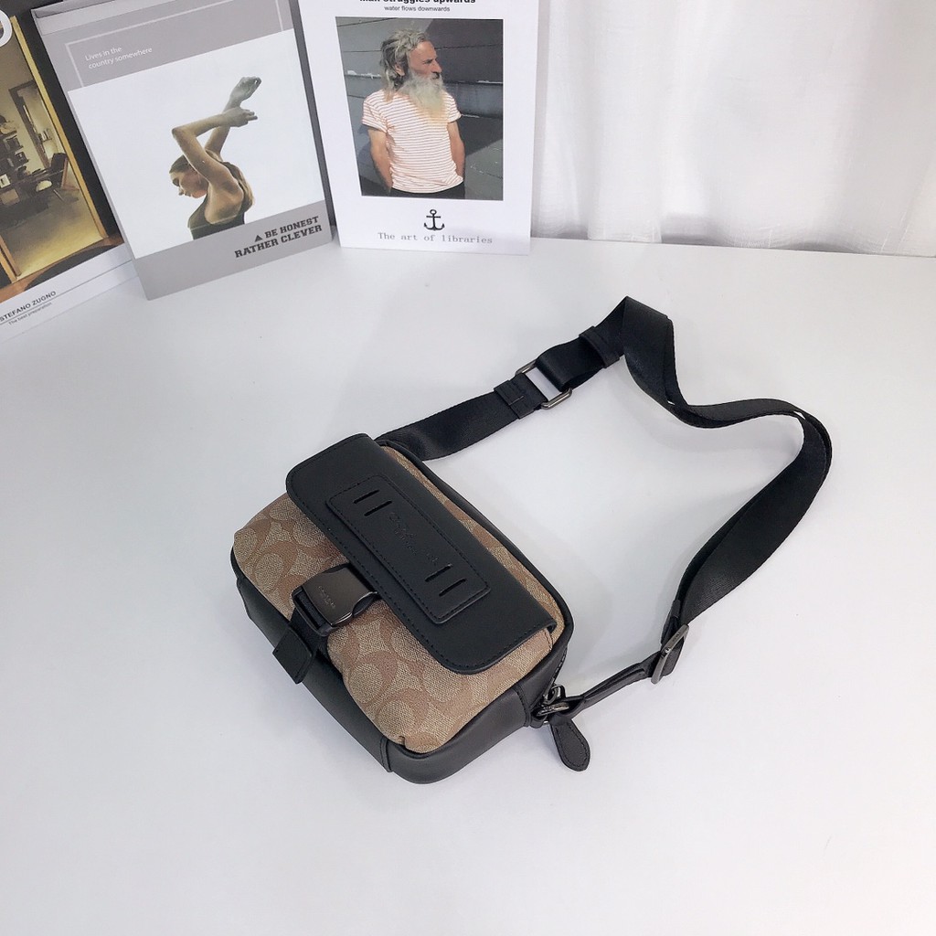 Jual Coach Ranger Mini Sling pack Signature brown - tas selempang pria ...