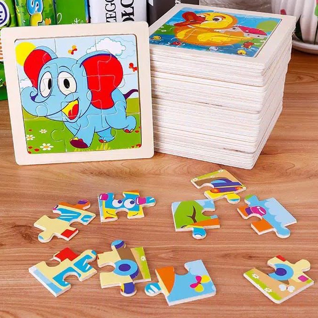 Jual Mainan Edukasi Anak PUZZLE KAYU Jigsaw 11x11 (LANGSUNG KIRIM ...