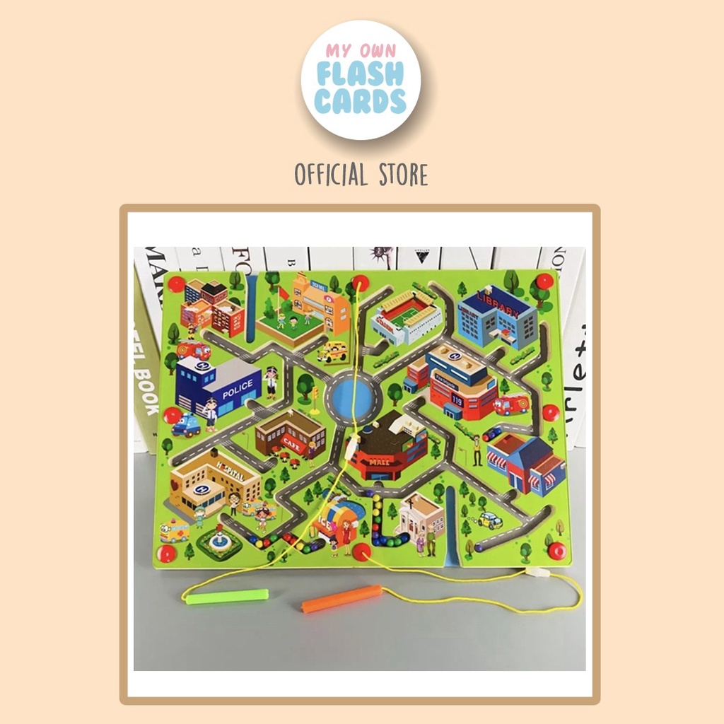Jual Magnetic Labyrinth Map Game - Mainan Magnet Maze Labirin Bola Anak ...