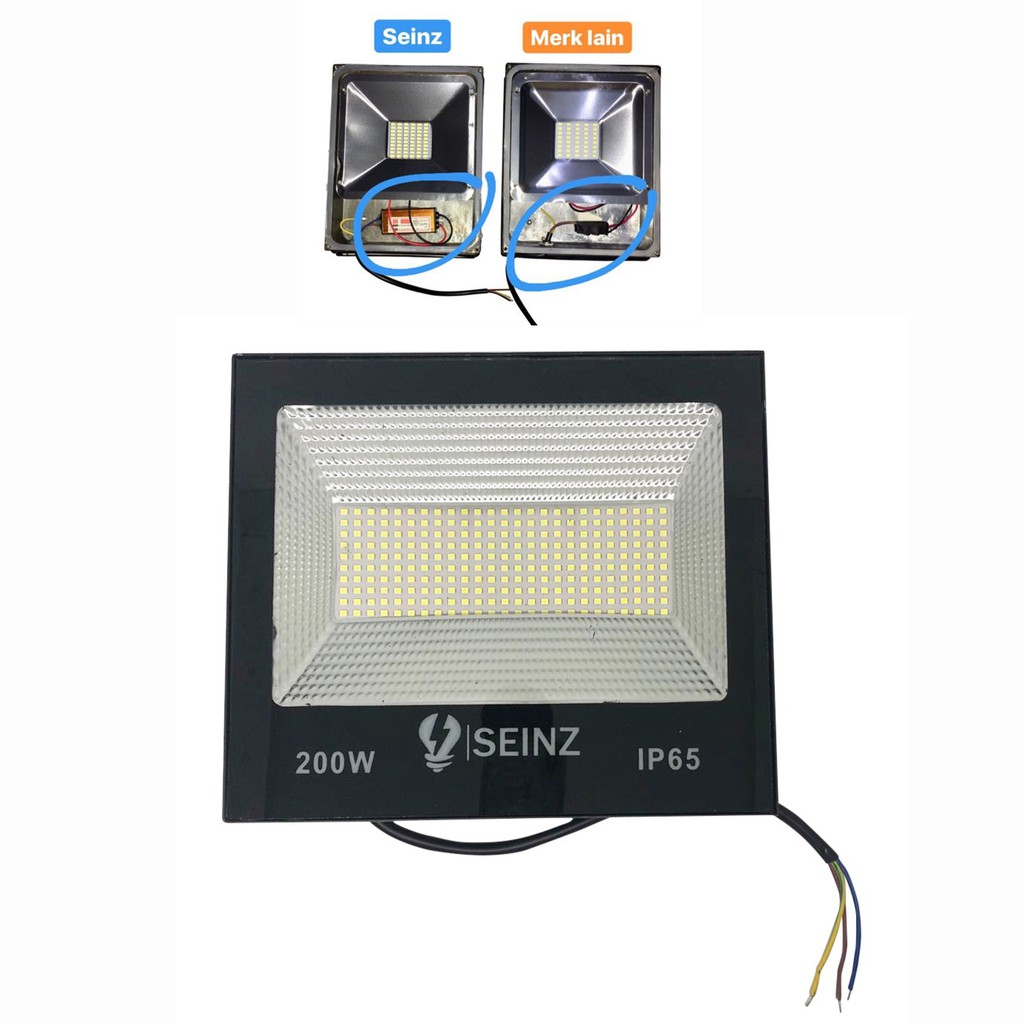 Jual Lampu Sorot Tipis LED 200w Outdoor Tembak | Flood Light Alumunium | Shopee Indonesia