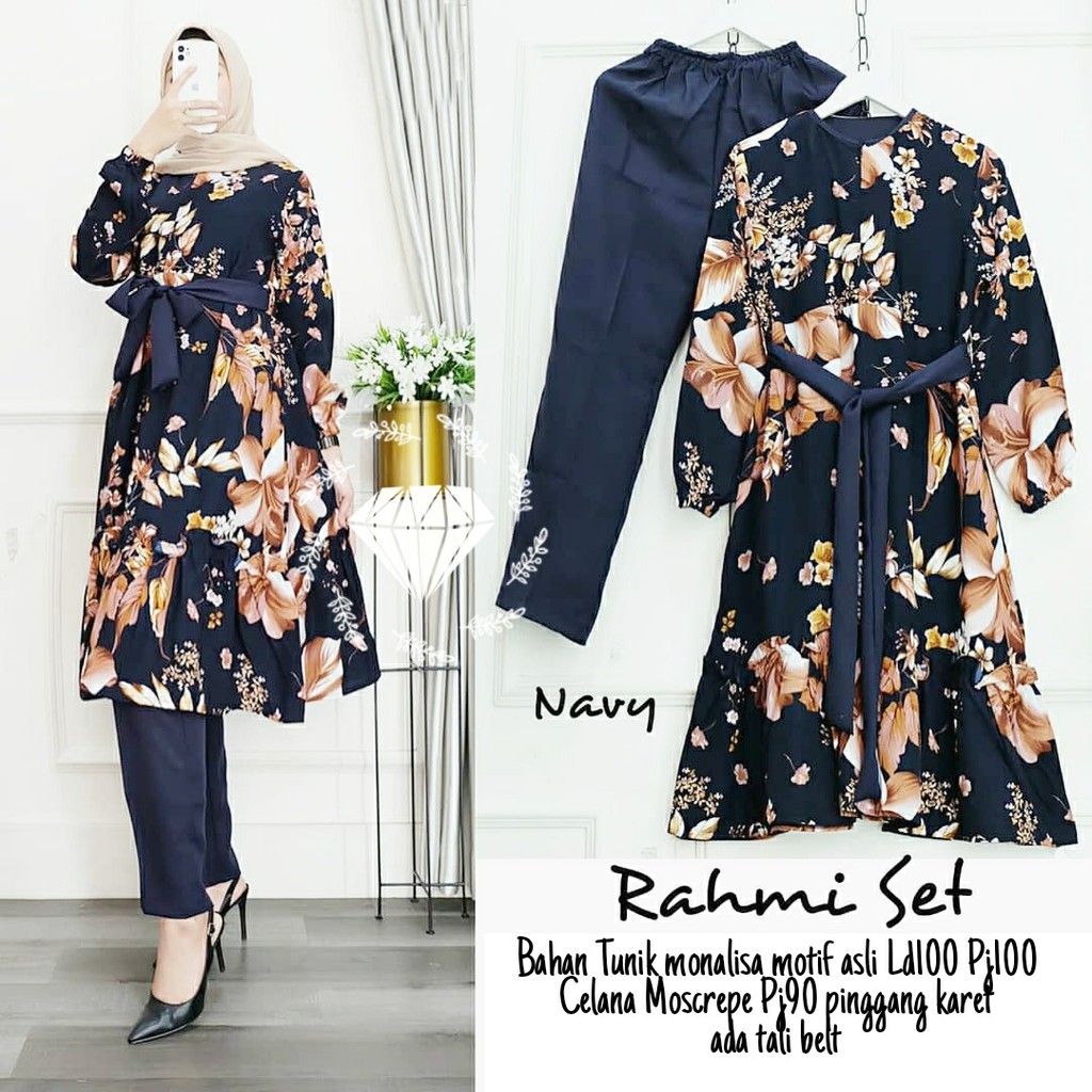Jual Baju Setelan Rahmi 2in1 Setelan Muslimah | Pakaian Stelan Muslim ...
