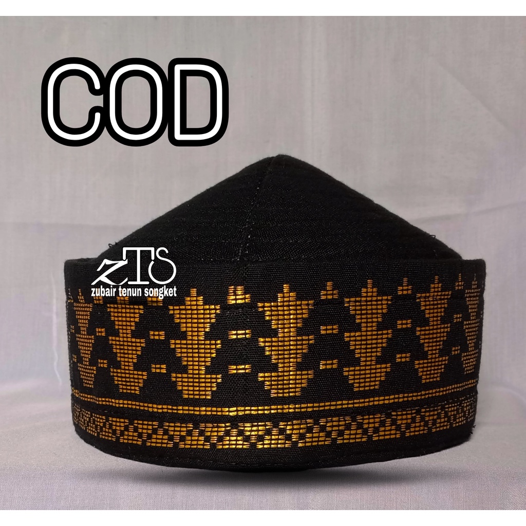 Jual PECI BULAT HITAM EMAS / GOLD MOTIF DARWIN POHON SONGKOK MEWAH ...