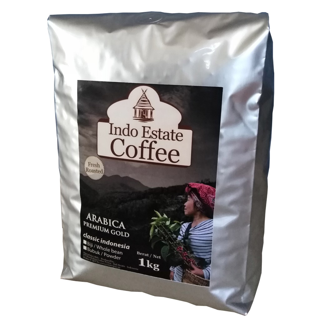 Jual Indo Estate Coffee Arabika Premium Gold 1kg Powder | Shopee Indonesia