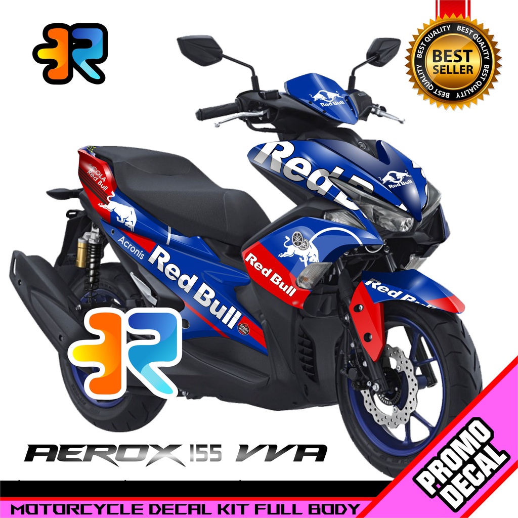 Jual Decal Motor Aerox 155 Red Bull Sticker Logo Emblem Aerox 155 Red ...