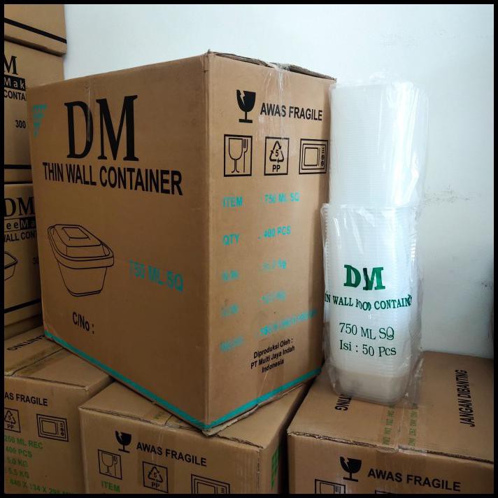Jual Thinwall Dm Square 750 Ml Sq - Persegi Tinggi 750Ml Sq - 400 Set ...