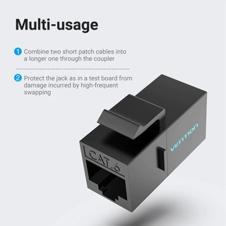 Jual Vention Modular Cat6 Cat5e Barel RJ45 Ethernet Extender Gigabit ...
