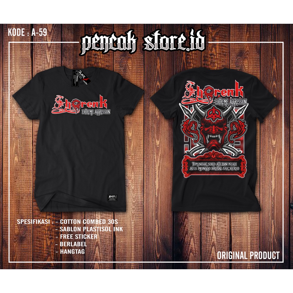 Jual KAOS SHORENK A-59 kaos terbaru kaos murah kaos keren kaos psht ...