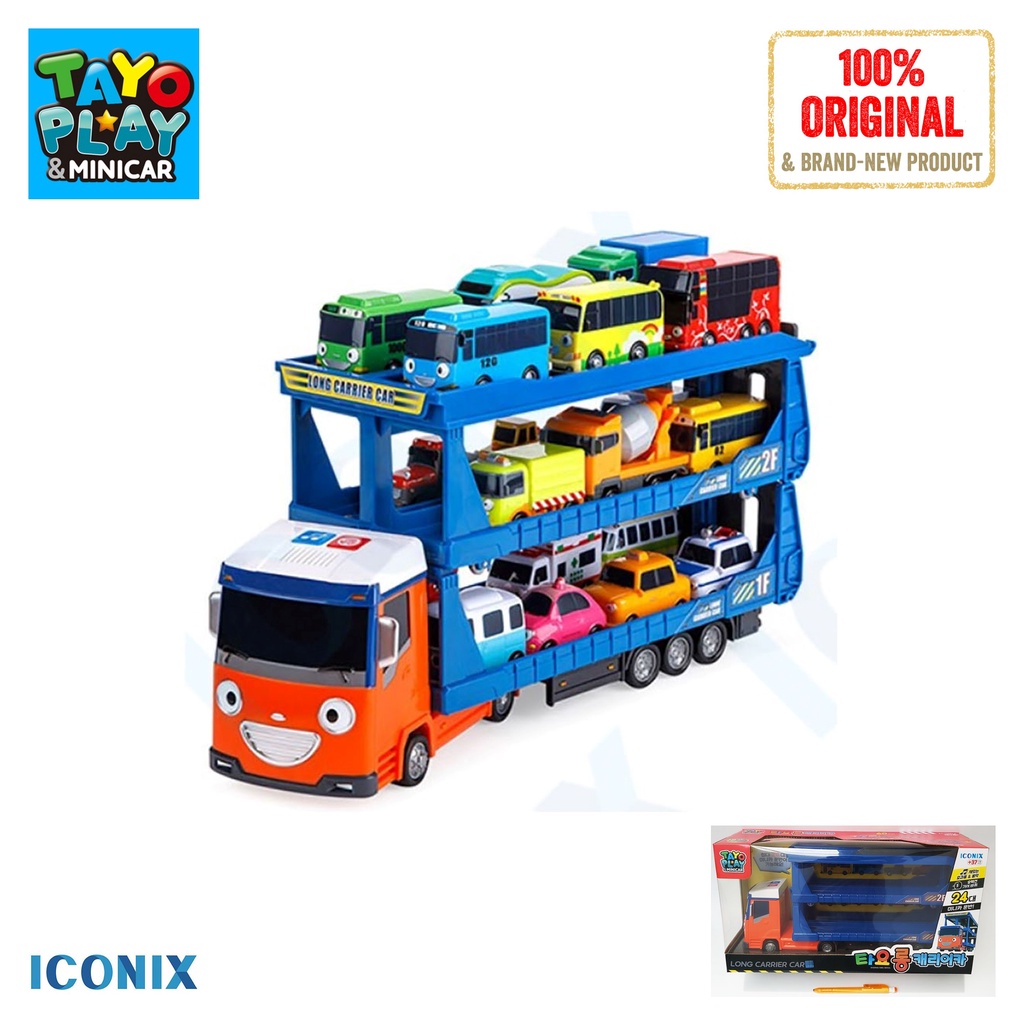 Jual Iconix Tayo The Little Bus Play Minicar 3-Level Carrier Car ...