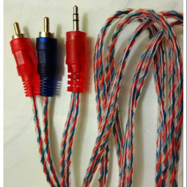 Jual TURUN HARGA!! Kabel RCA audio 2-1 jalur Hp ke speaker | Shopee ...
