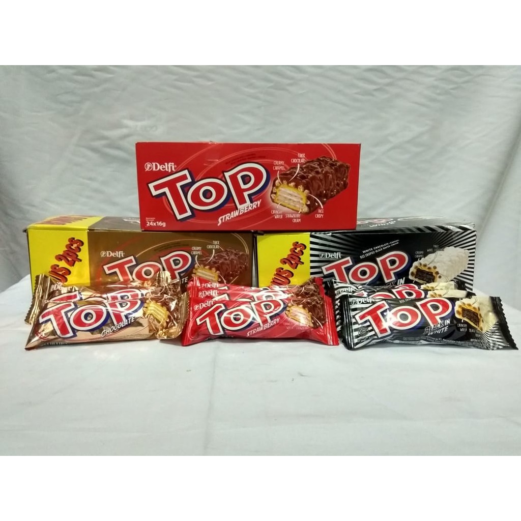 Jual Store Snack Delfi Top jumbo (24 pcs 216 gram) /wafer top /wafer ...