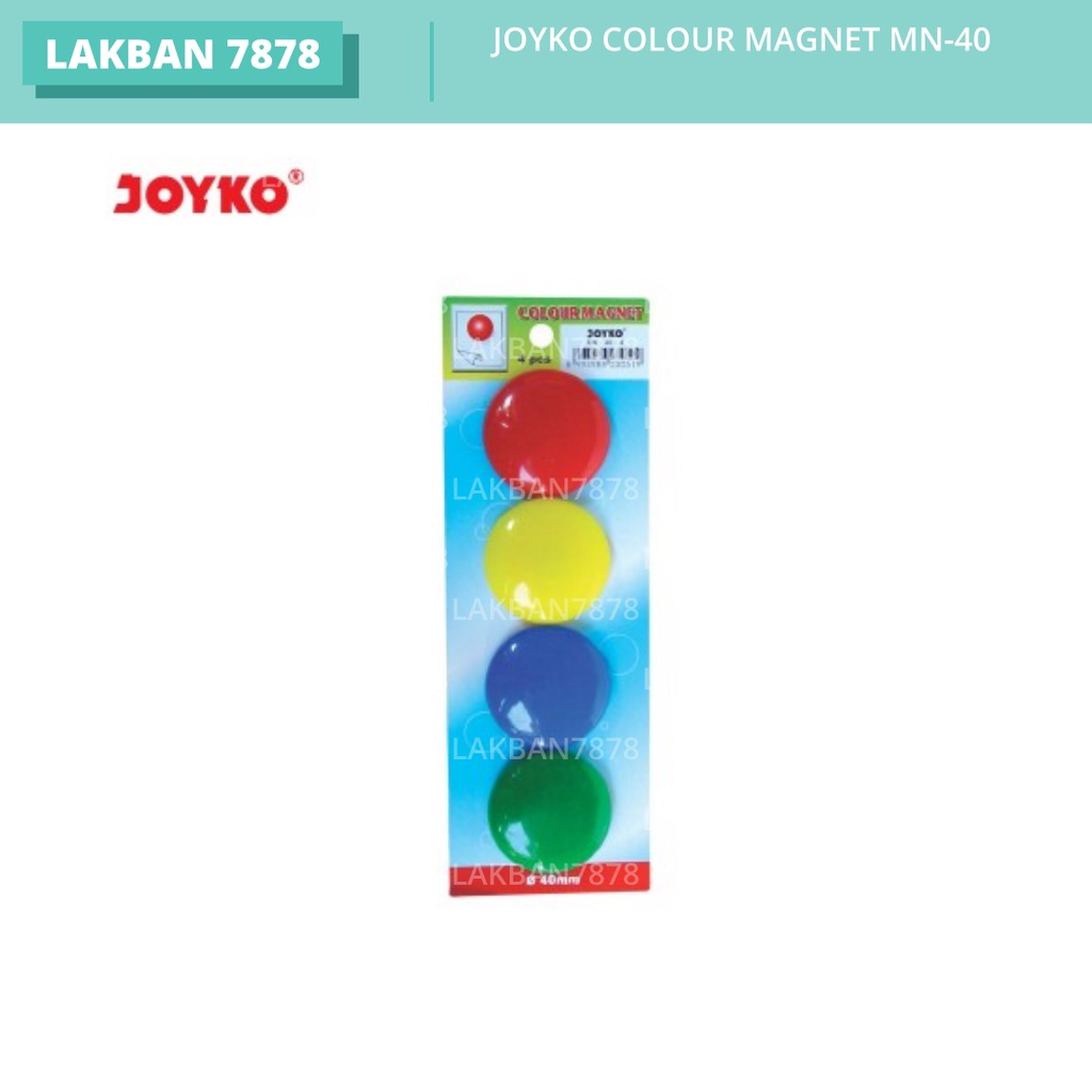 Jual JOYKO COLOUR MAGNET MN-40 / MAGNET WARNA / MAGNET WHITEBOARD MN40 ...