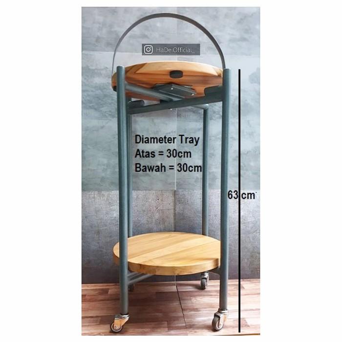 Jual Table | Bar Cart Serving Trolley Side Table Trolley Metaluxdmonte | Shopee Indonesia